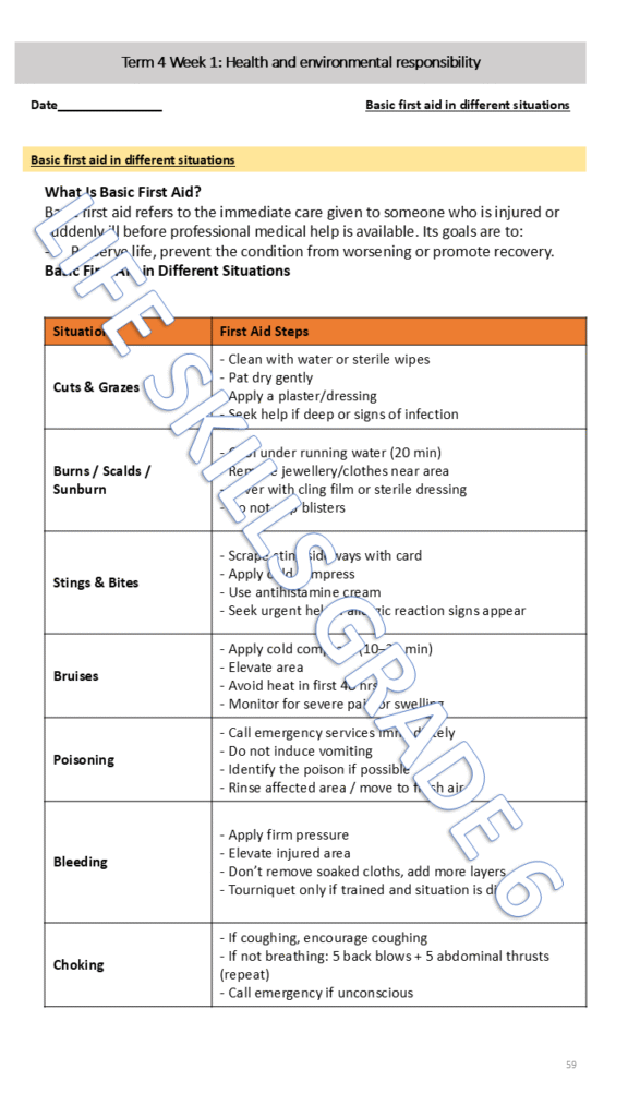 Life Skills Grade 6 Term 4 – Simple Easy