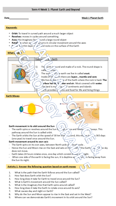 Natural Science and Technology Grade 5 Term 4 – Simple Easy